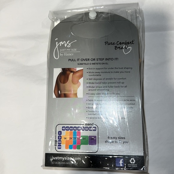 Just My Size | Intimates & Sleepwear | Jms Pure Comfort Seamless Bra 2x ...